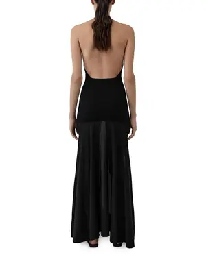 ST. AGNI Circle Hem Halter Dress