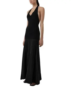 ST. AGNI Circle Hem Halter Dress