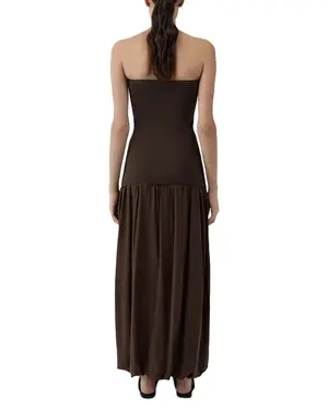 ST. AGNI Strapless Balloon Hem Dress