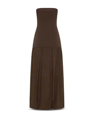 ST. AGNI Strapless Balloon Hem Dress