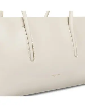 DEMELLIER Stockholm Leather Shoulder Bag - Chalk