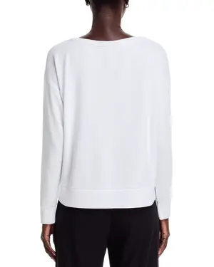 Eileen Fisher Boat Neck Sweatshirt - White