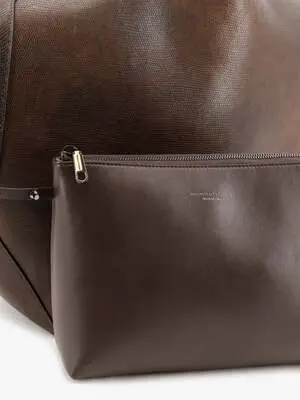 Brunello Cucinelli Leather Shopping Bag With Monili Detail