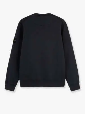Stone Island Cotton Sweatshirt With Side Logo Patch