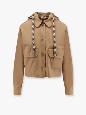 Moncler Cotton Blend Shirt/jacket - Beige