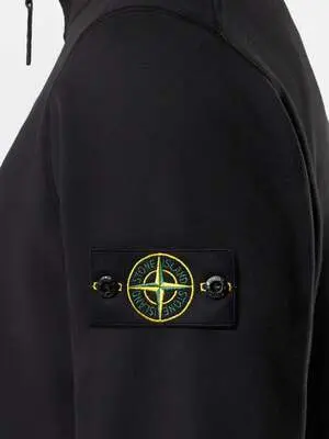 Stone Island Cotton Sweatshirt With Side Logo Patch
