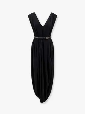 Loewe Long Viscose Dress - Black