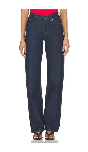Casablanca Selvedge Embroidered Laurel Jeans In Blue