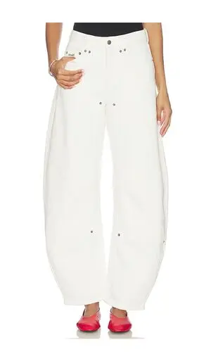 Ksubi Barrel Jeans In Ivory - Chalk
