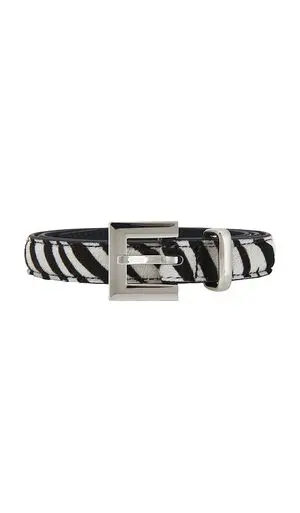 ANINE BING Nicola Belt In Black & White