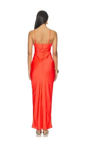 Amanda Uprichard Ira Maxi Dress In Red