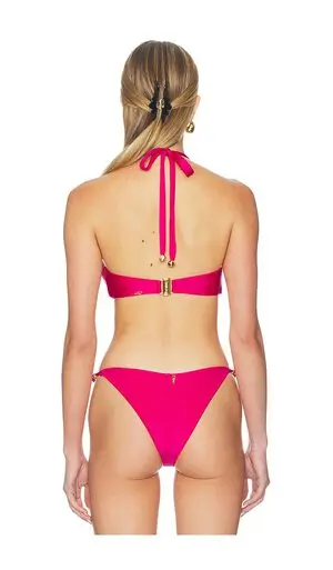 PatBO Aurora Lycra Halterneck Bikini Top