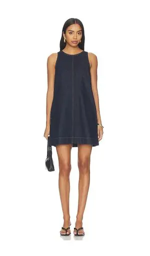Madewell Halter Dress In Blue