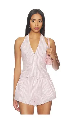 LOVERS AND FRIENDS Peyton Top In Pink - Pink Stripe