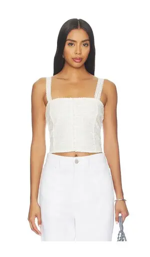 Heartloom Soma Top In White - Eggshell