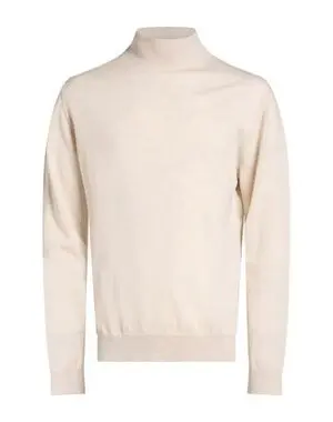 DANIELE FIESOLI Turtleneck Size Merino Wool - Beige