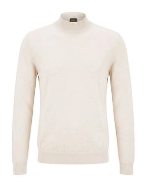 DANIELE FIESOLI Danielle Fiesoli Merino Wool Mock Neck Sweater - Ivory