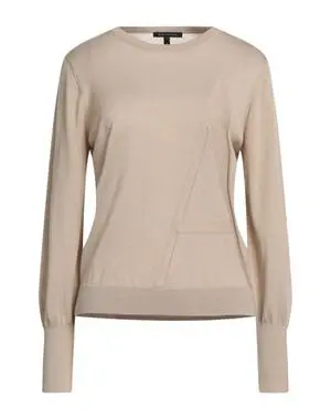 Armani Exchange Virgin Wool Crewneck Sweater - Beige