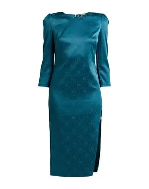 Elisabetta Franchi Midi Dress With Jacquard Logo Print
