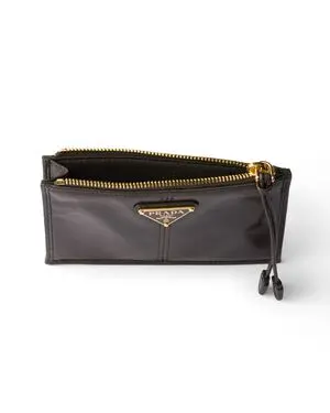Prada Leather Card Holder With Zipper