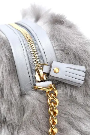 ANYA HINDMARCH Eyes Mini Shearling Shoulder Bag
