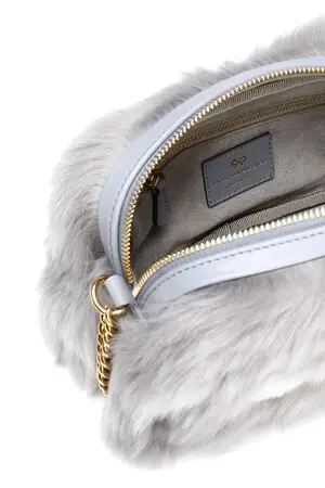 ANYA HINDMARCH Eyes Mini Shearling Shoulder Bag