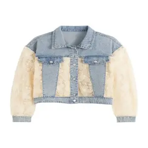 Saachi Denim Lace Jacket - Blue