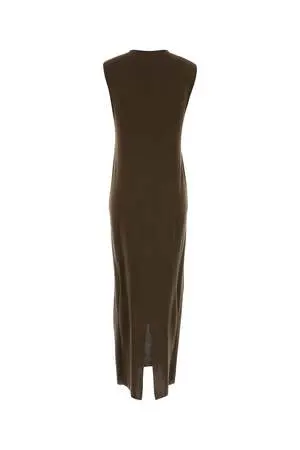 THE ROW Mud Stretch Silk Blend Oiva Dress