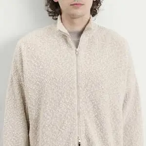 PICANTE Bouclé Funnel Neck Zip-through Knit