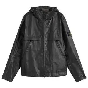 Stone Island Leather Organza Hooded Jacket