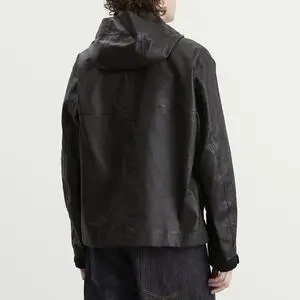 Stone Island Leather Organza Hooded Jacket
