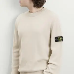 Stone Island Ribbed Soft Organic Cotton Jumper