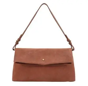 PAUL COSTELLOE Theodora Leather Shoulder Bag Caramel Caf - Brown