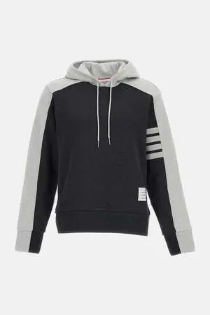 Thom Browne 4-bar Colorblock Hoodie - Grey