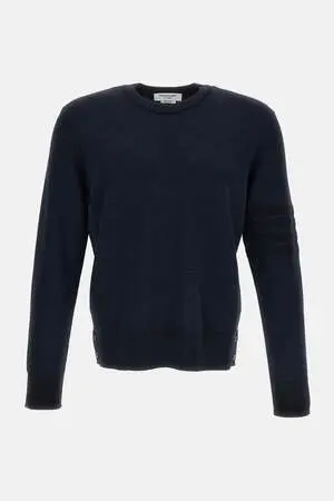 Thom Browne Maglia Ottoman Milano Stitch 4-bar Bomber - Blu