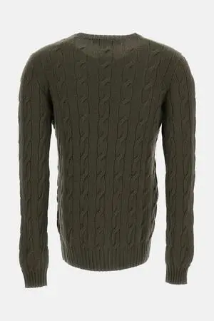 Ralph Lauren Cable-knit Cashmere Crewneck Sweater - Green