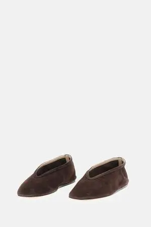 Le Monde Beryl Scarpe Luna Slipper Suede - Marrone