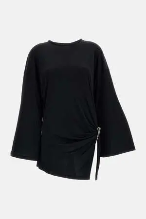 Attico Mini Dress With Long Sleeves - Nero