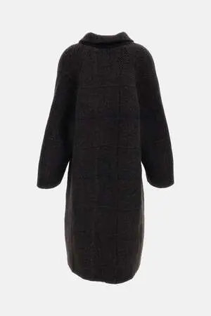 BOBOUTIC Double-breasted Mélange Yarn Coat