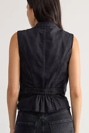 Free People Hearts On Fire Band Vest - Black