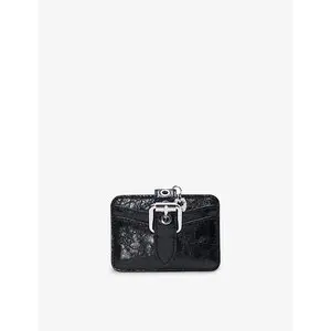 Maje Miss M Leather Card Holder - Black