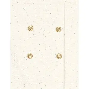 Maje Tweed Cotton-blend Skort With Gold-tone Buttons