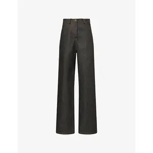 THE DROPPED COLLECTION Wide-leg Denim Jeans