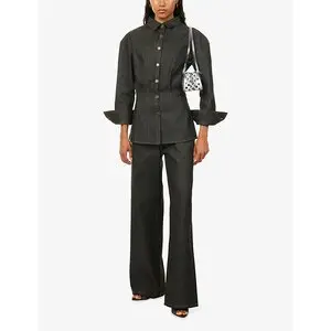 THE DROPPED COLLECTION Wide-leg Denim Jeans