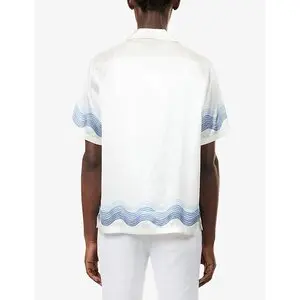 Frescobol Carioca Roberto Short-sleeve Silk Shirt - Navy