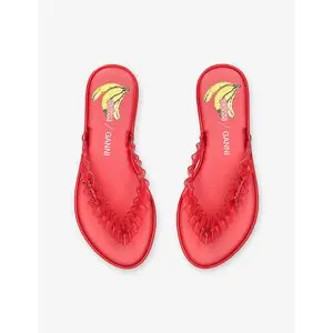 GANNI X Melissa Branded Jelly Flip-flops - Red
