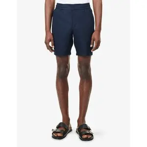 Orlebar Brown Tailored-fit Italian Linen Shorts - Night Iris