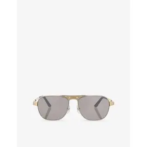 Cartier Pilot Metal Sunglasses - Silver