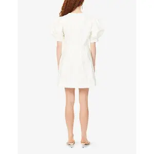 SISTER JANE Woven Jacquard Mini Dress With Ornate Gold Trims