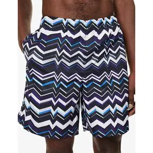 Missoni Mid-length Zig-zag Print Swim Shorts